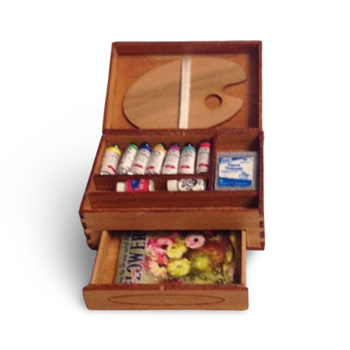 DFI-DF172 - Artist's Paint Box Kit - Jeepers Dollhouse Miniatures