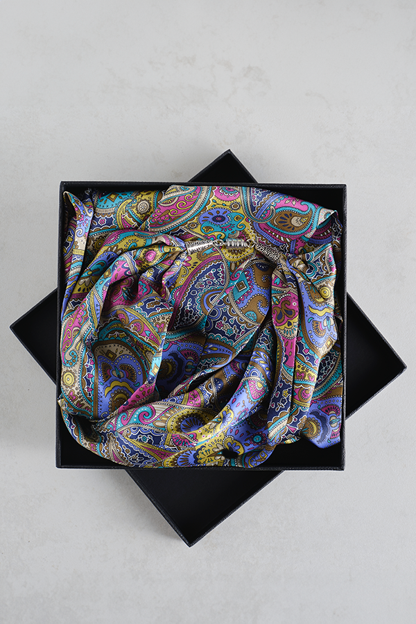 Liberty Print Satin Silk Infinity Scarf