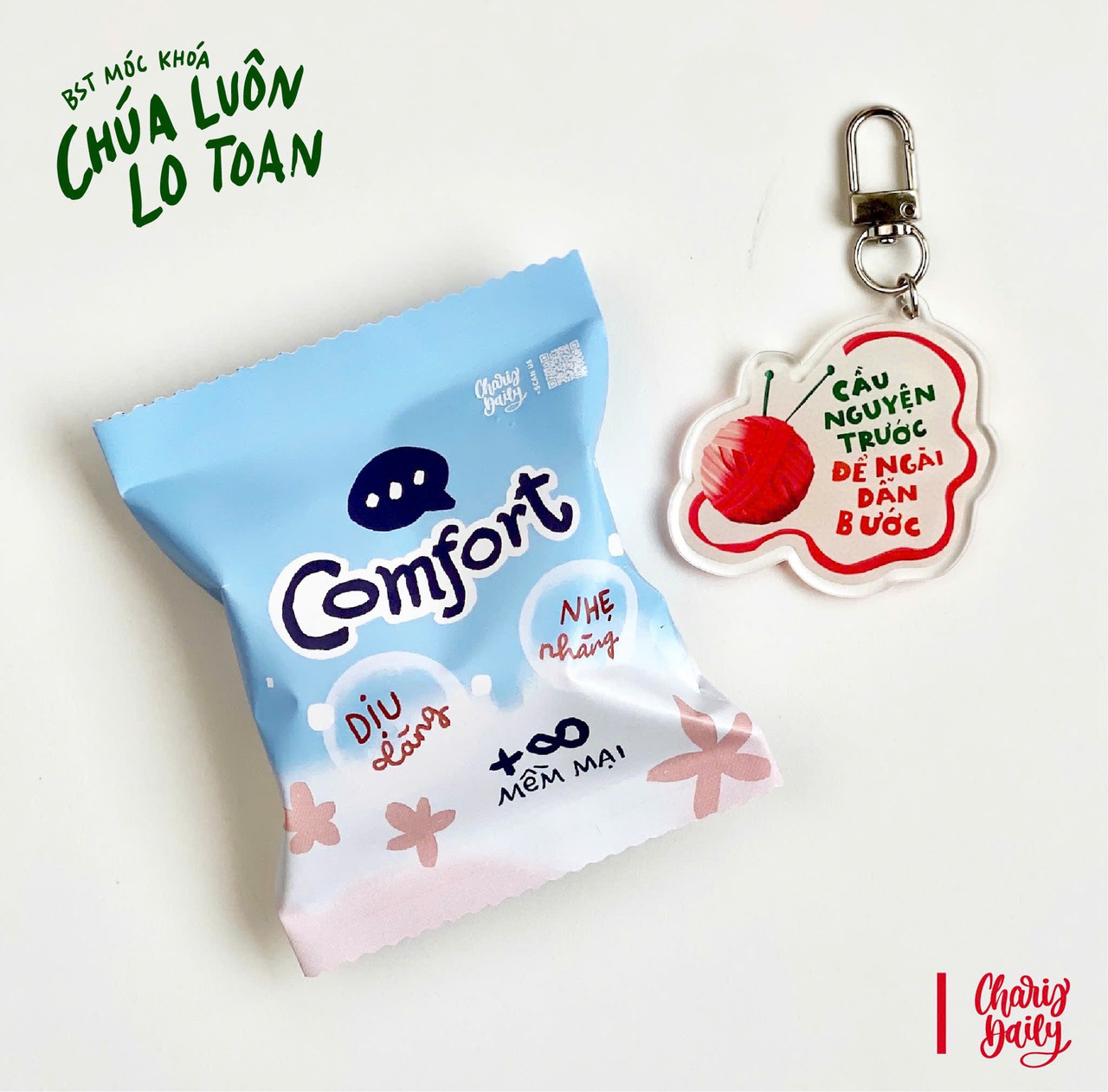 Móc Khoá Mica - Bộ sưu tập 'Chúa luôn lo toan'