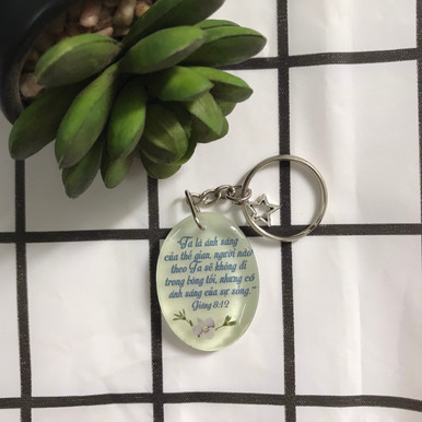 Móc Khoá Resin Dạ Quang - Giăng 8:12