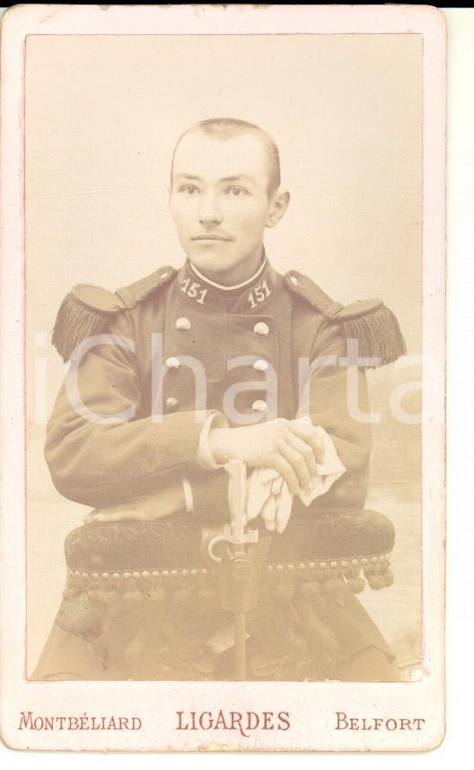 1900 ca BELFORT (FRANCE) Portrait d'officier 151e