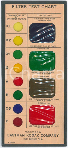 1960 ca USA - Eastman KODAK Company - Original filter test chart