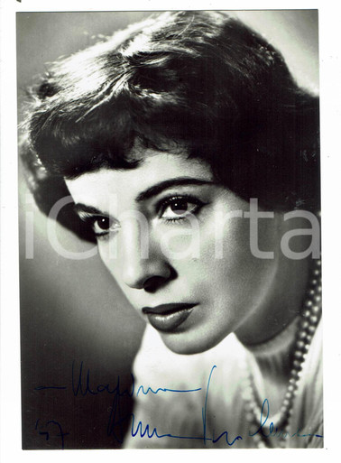 1957 Anna PROCLEMER Autografo originale su
