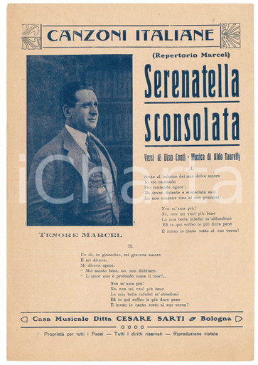 1917 "Serenatella sconsolata" versi Dino CONTI