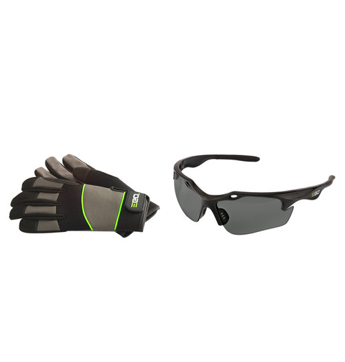 GSV021EXL Breathable Work Gloves XL + Safety Glasses Grey
