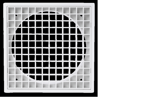 Ceiling mounted inlet grille
