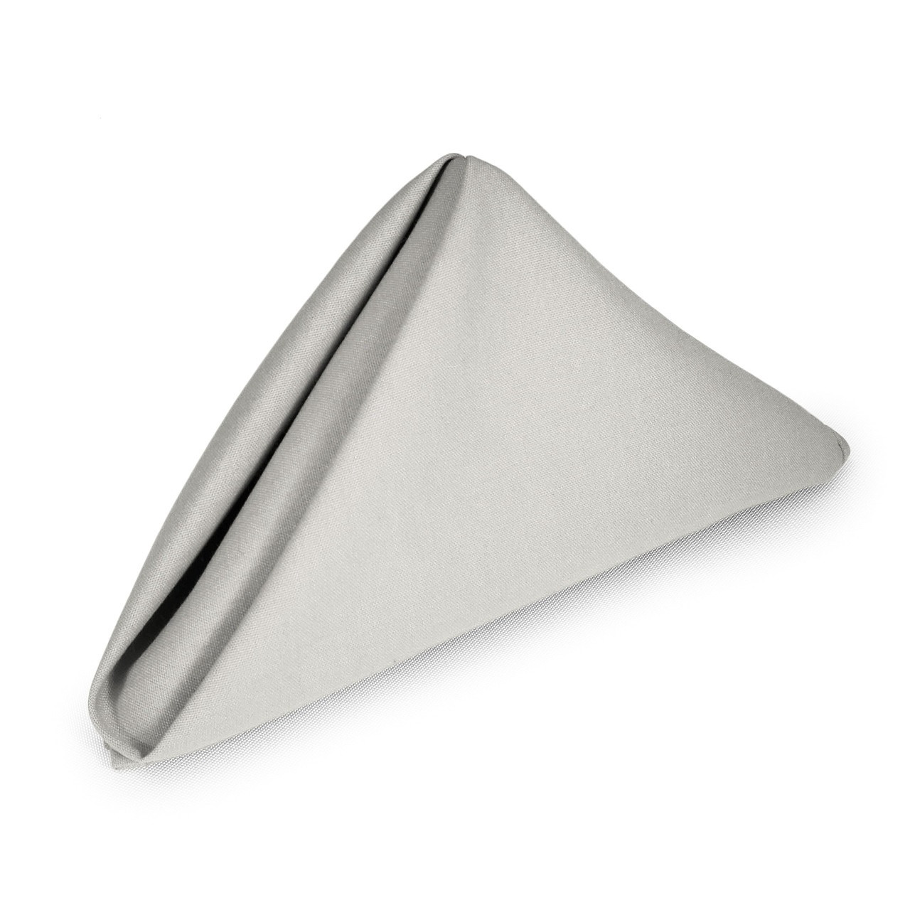 Dura-Spun Hemmed Silver 20in Cloth Napkins Pack of 12 - TableLinensforLess