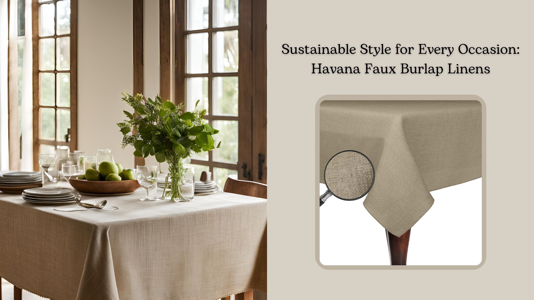 Transform Your Event Space with Havana Faux Burlap Linens: A Blend of ...