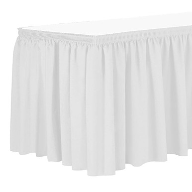Polyester Shirred Pleat Table Skirting for Banquet Tables ...