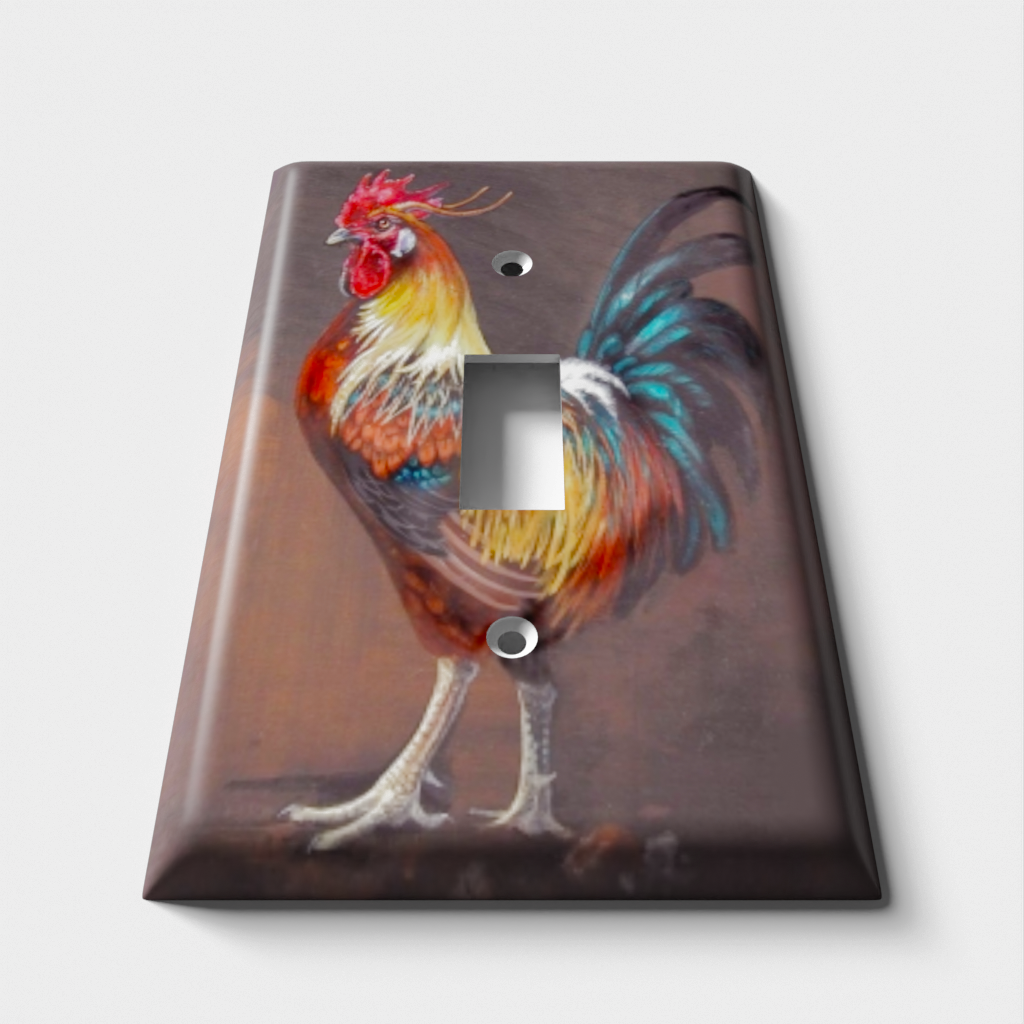 Colorful Rooster Decorative Light Switch Plate Cover - Snazzy Switch