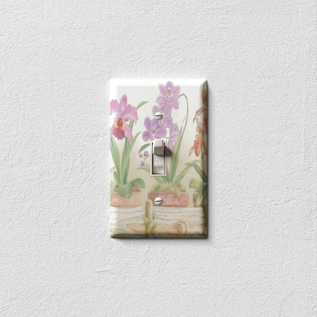 Flower 'n' Pots Decorative Light Switch Plate Cover - Snazzy Switch