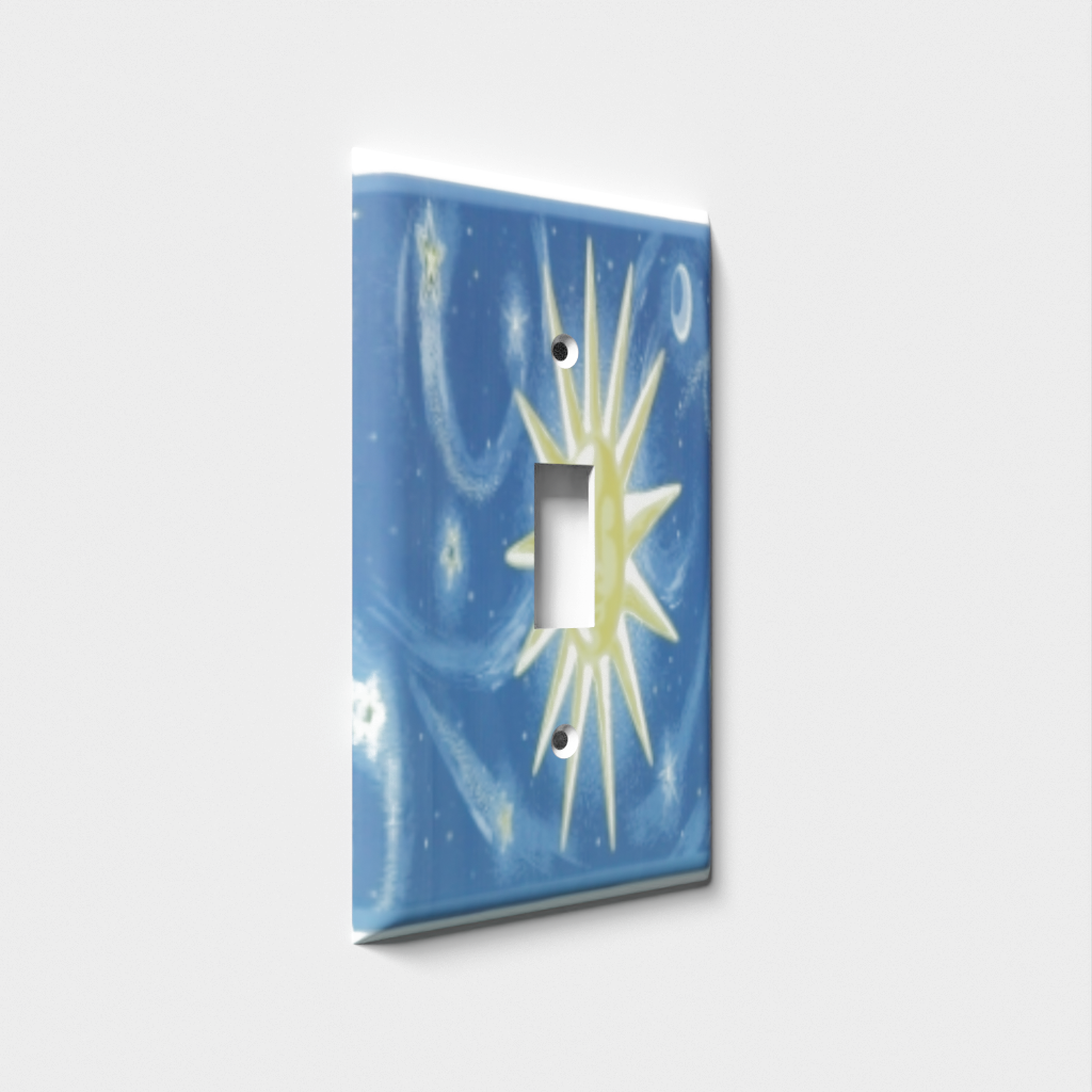 Sun, Moon, and Stars Decorative Light Switch Plate Cover - Snazzy Switch