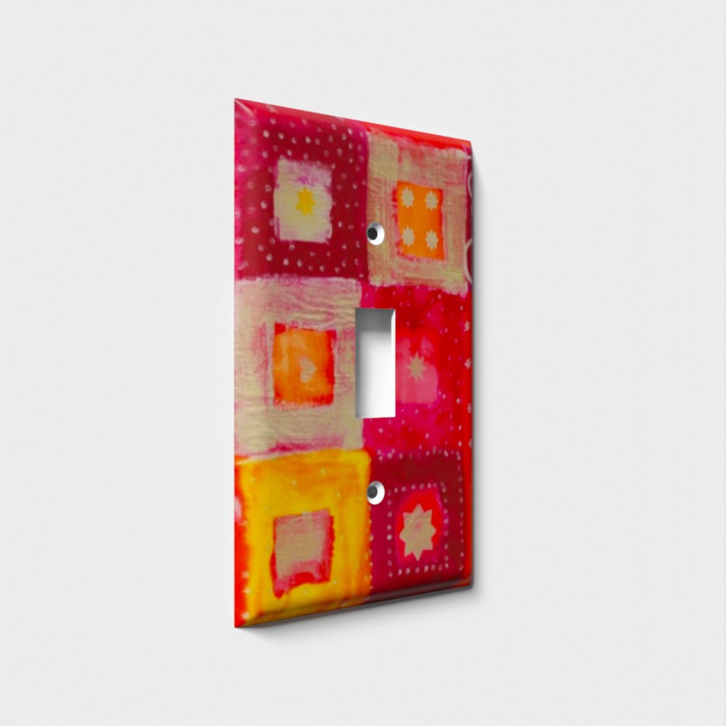 6 Square Decorative Light Switch Plate Cover - Snazzy Switch