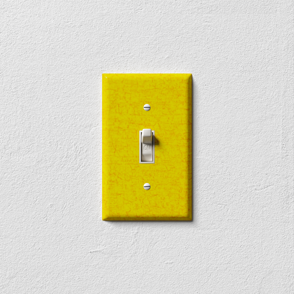 Cracked Yellow Decorative Light Switch Plate Cover - Snazzy Switch