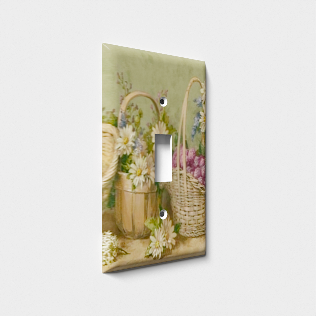 Flower Baskets Decorative Light Switch Plate Cover - Snazzy Switch