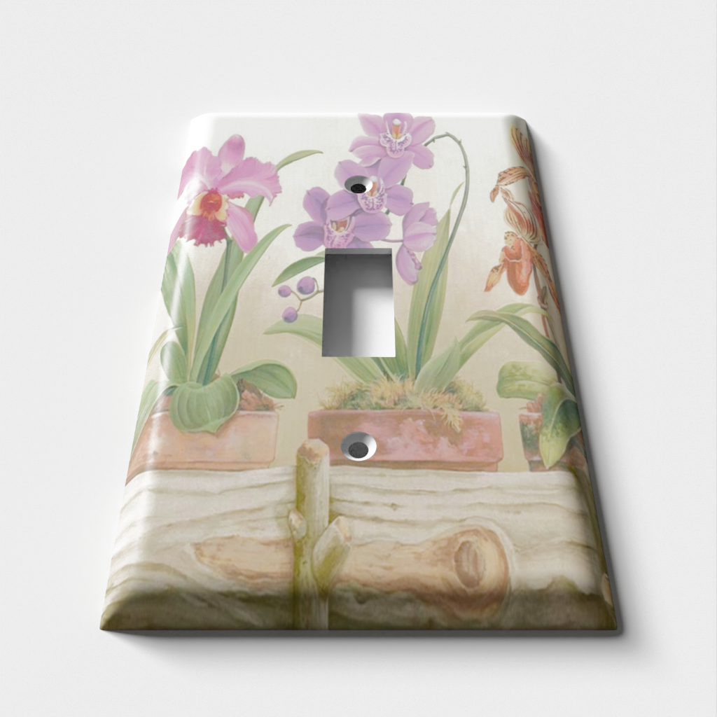 Flower 'n' Pots Decorative Light Switch Plate Cover - Snazzy Switch