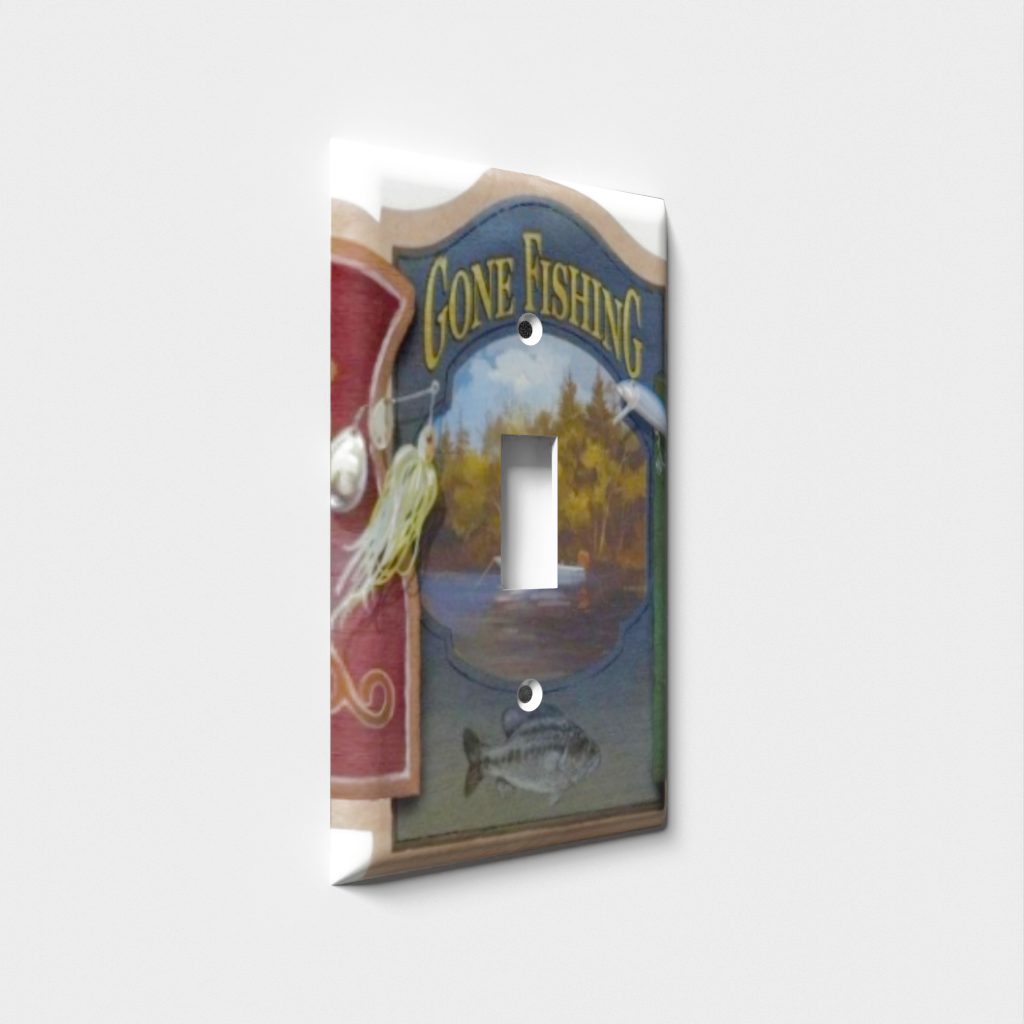 Gone Fishing Decorative Light Switch Plate Cover - Snazzy Switch
