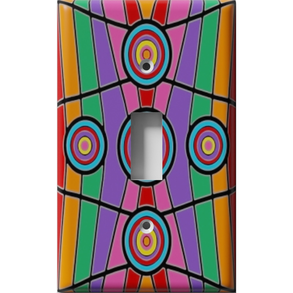 Retro Colors Decorative Light Switch Plate Cover - Snazzy Switch