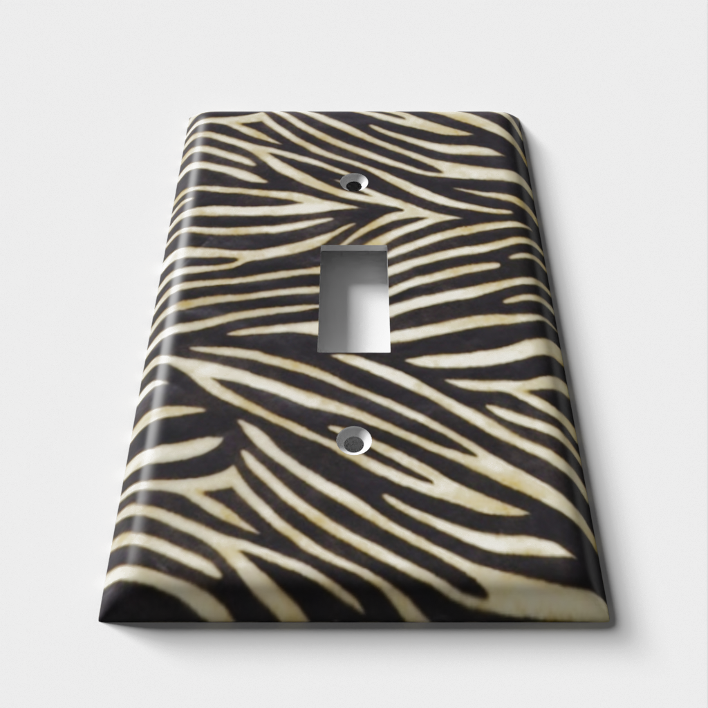 Zebra Light Switch Plate Cover - Snazzy Switch