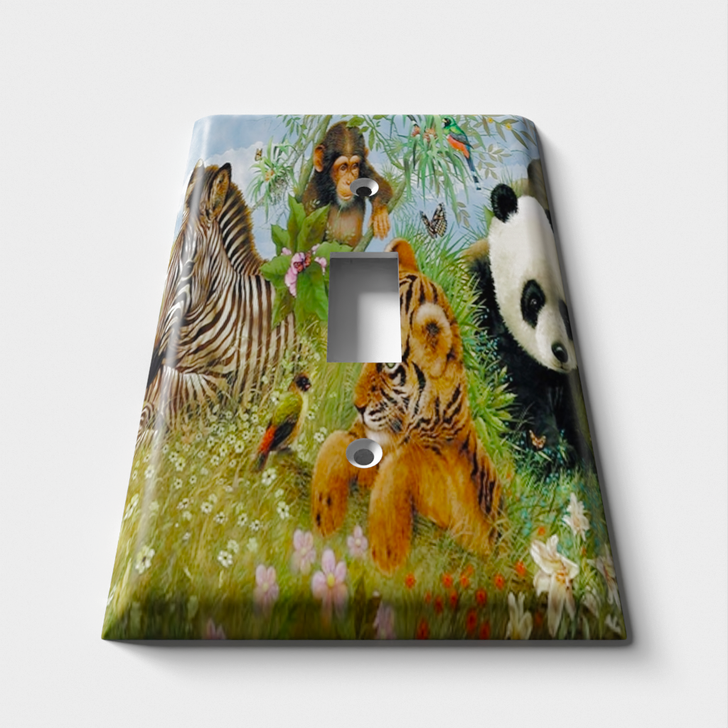 Panda and Friends Decorative Light Switch Plate Cover - Snazzy Switch