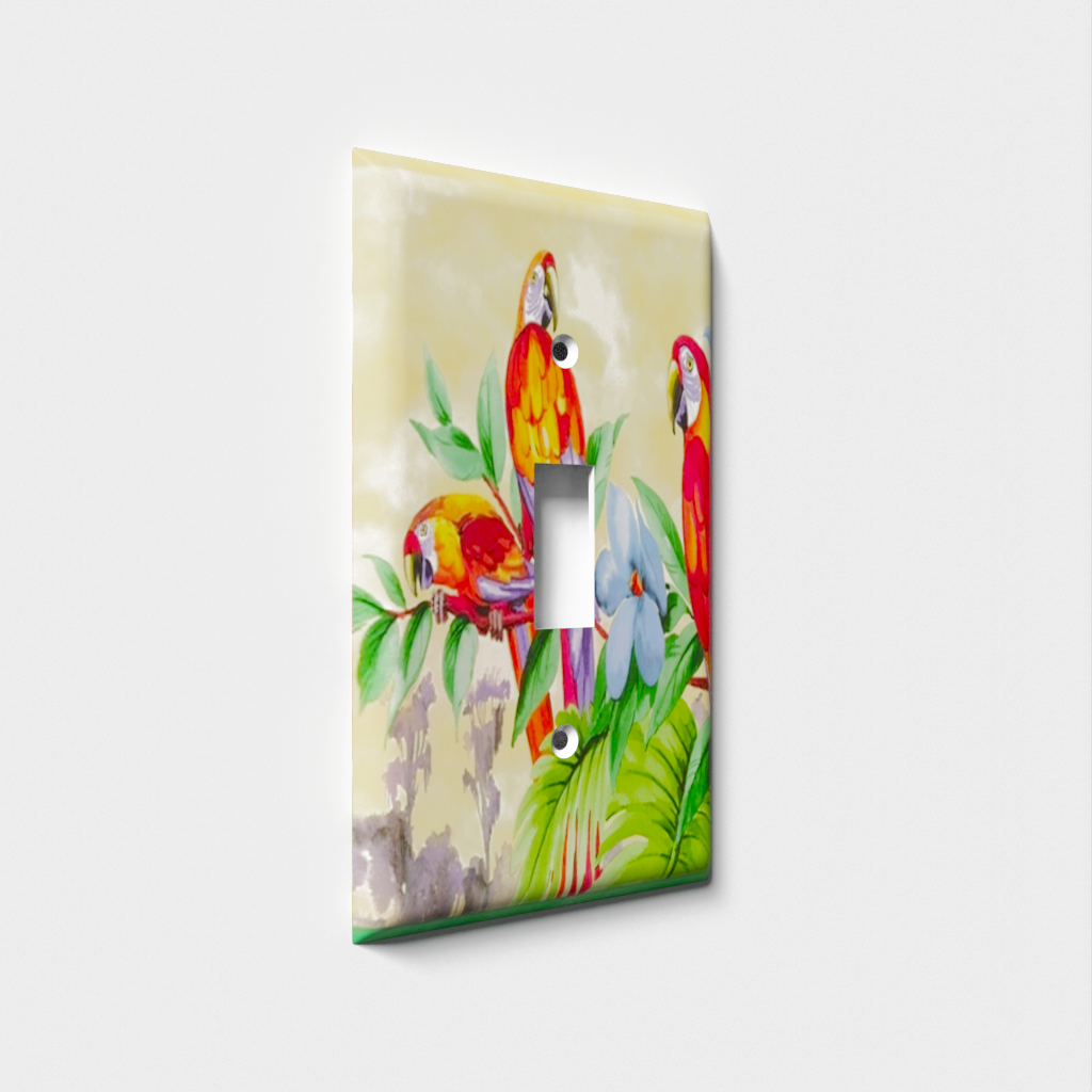 Tropical Birds Decorative Light Switch Plate Cover - Snazzy Switch