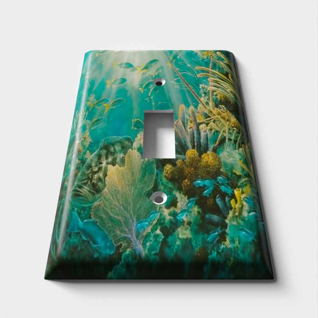 Hiding Fish Decorative Light Switch Plate Cover - Snazzy Switch