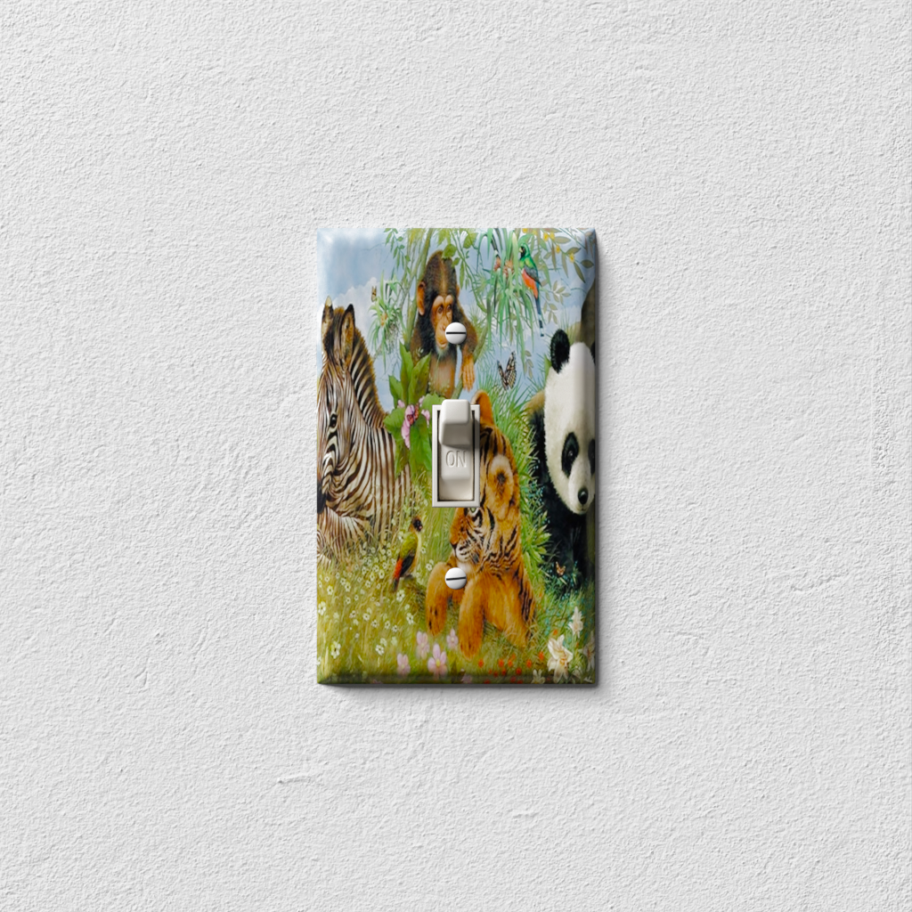 Panda and Friends Decorative Light Switch Plate Cover - Snazzy Switch