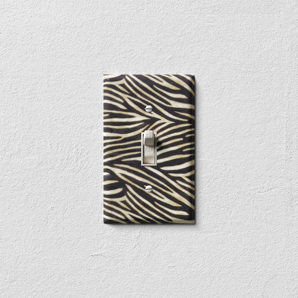 Zebra Light Switch Plate Cover - Snazzy Switch