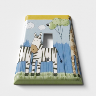 Zebra And Lion Decorative Light Switch Plate Cover - Snazzy Switch