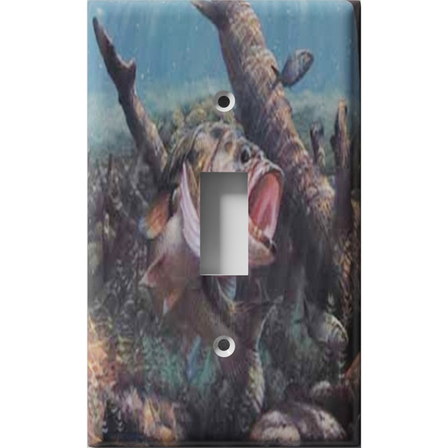 Hiding Fish Decorative Light Switch Plate Cover - Snazzy Switch