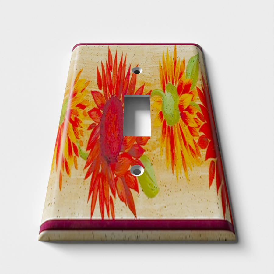 Blooming Flowers Decorative Light Switch Plate Cover - Snazzy Switch