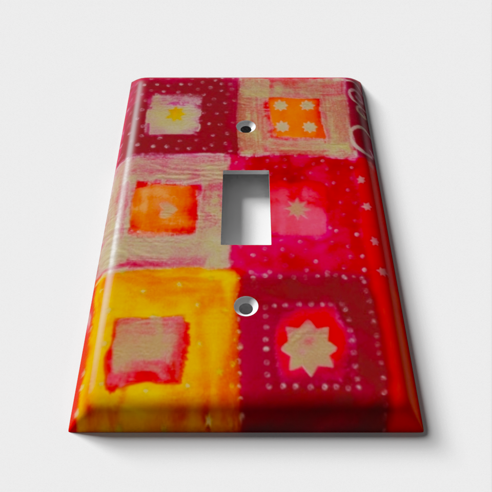 Cool Squares Decorative Light Switch Plate Cover - Snazzy Switch