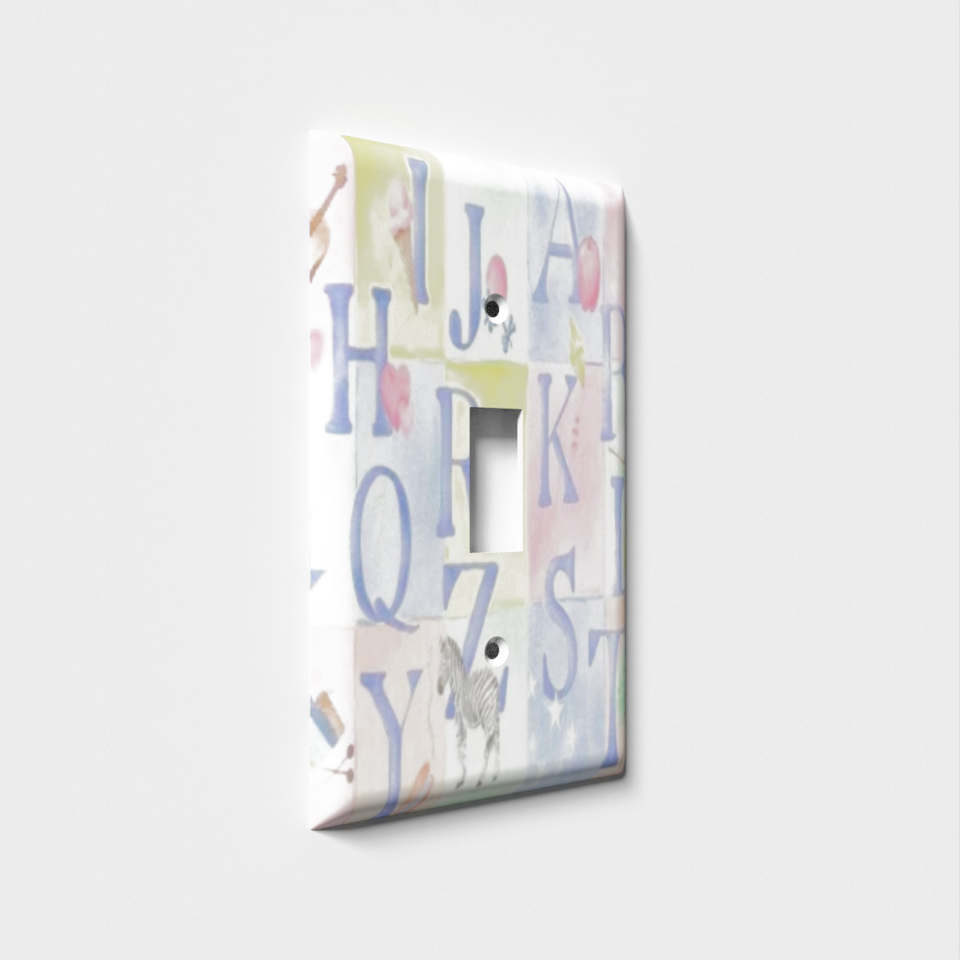 Alphabet Decorative Light Switch Plate Cover - Snazzy Switch