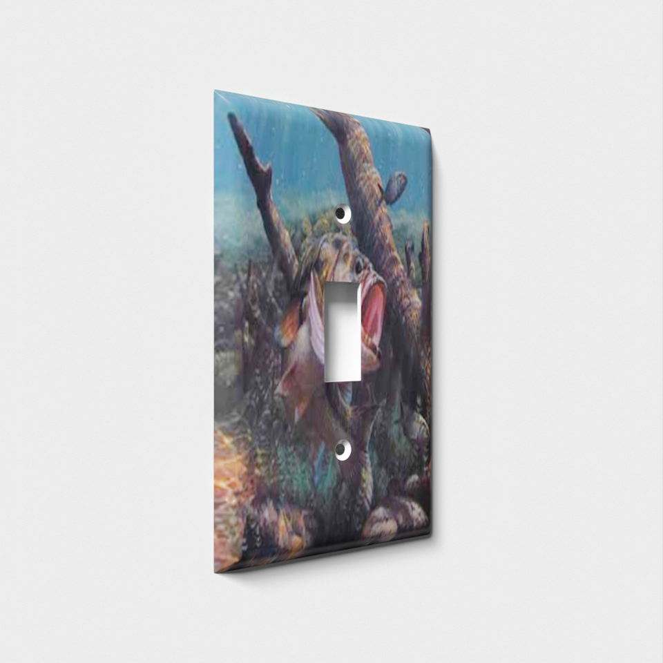Biting Fish Decorative Light Switch Plate Cover - Snazzy Switch