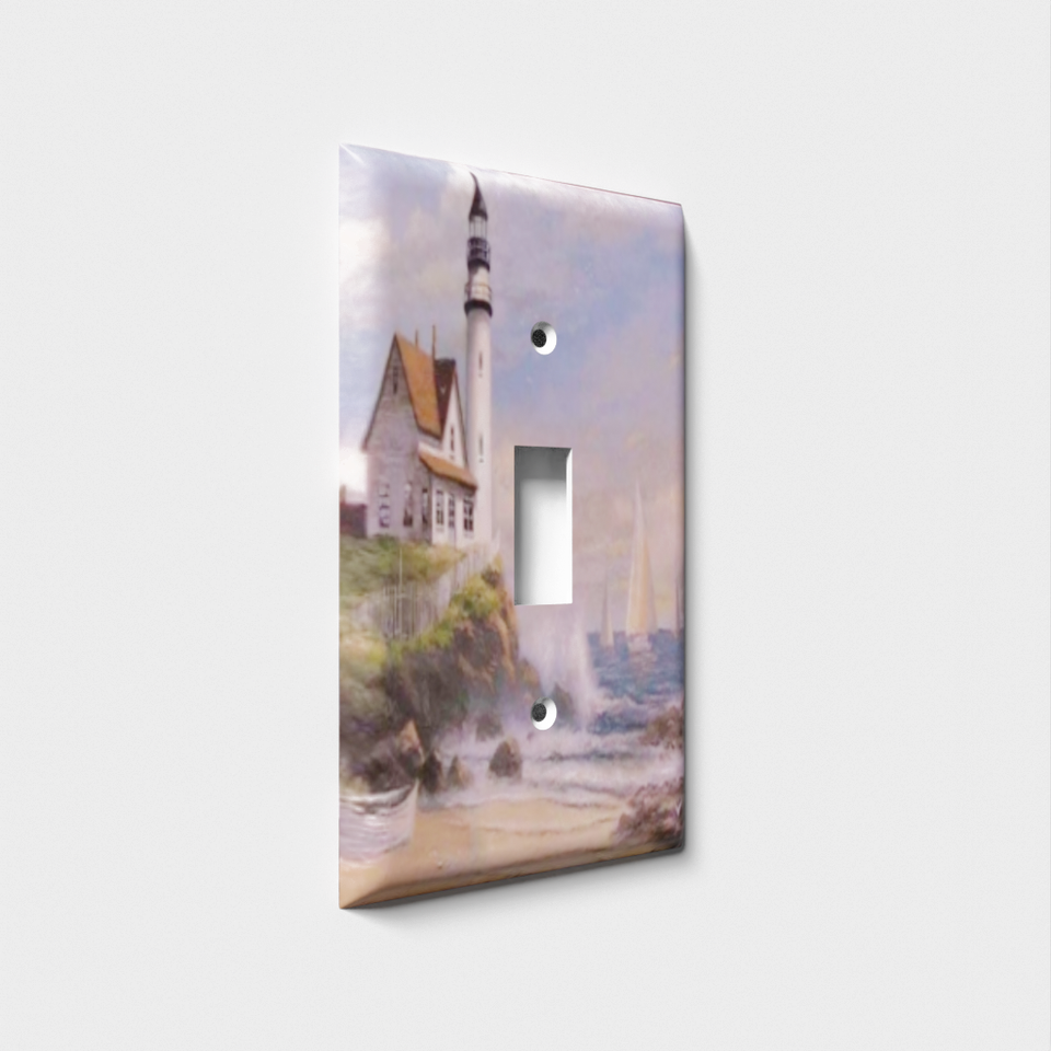 Lighthouse / Sailboat Decorative Light Switch Plate Cover - Snazzy Switch