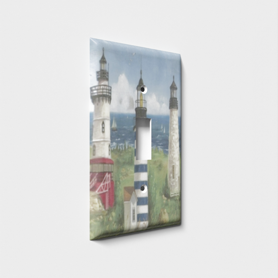 More Lighthouses Decorative Light Switch Plate Cover - Snazzy Switch