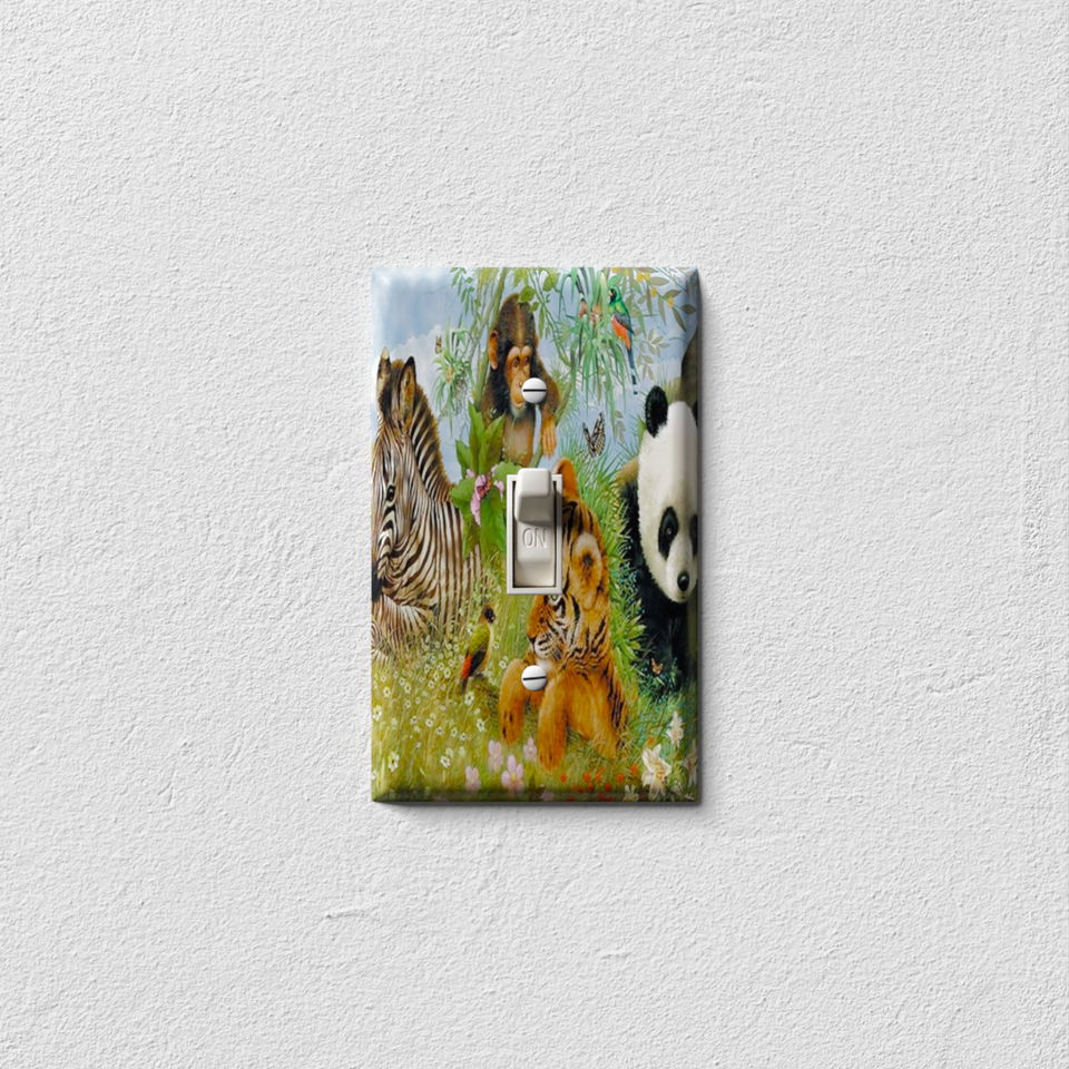 Panda and Friends Decorative Light Switch Plate Cover - Snazzy Switch