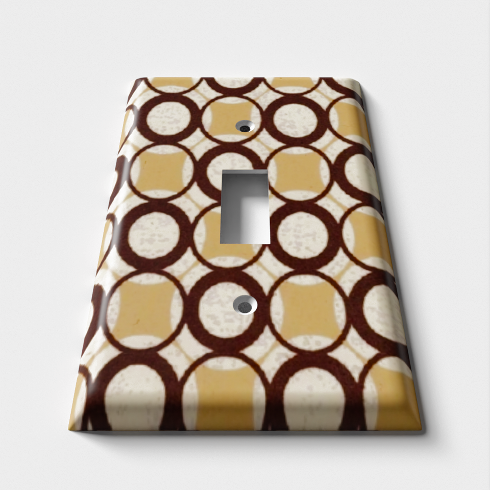 Brown Retro Decorative Light Switch Plate Cover - Snazzy Switch