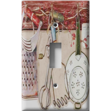 Kitchen Utensils Decorative Light Switch Plate Cover - Snazzy Switch