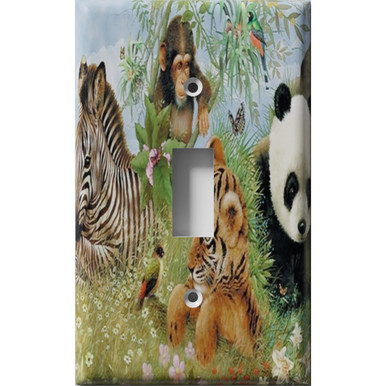 Panda and Friends Decorative Light Switch Plate Cover - Snazzy Switch