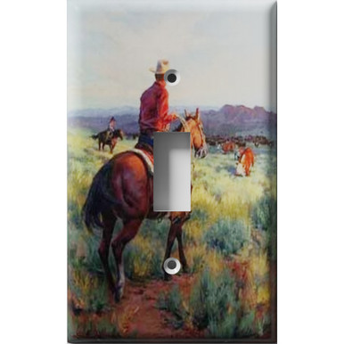 Roaming Cowboys Decorative Light Switch Plate Cover - Snazzy Switch