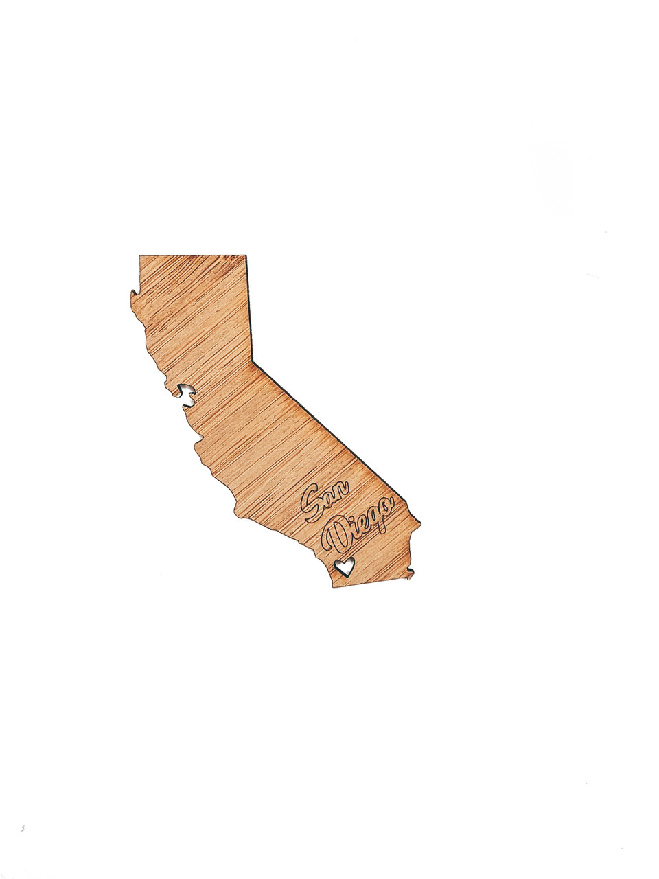 San Diego California State Keychain | Plastic Free Goods | Wild Cloud