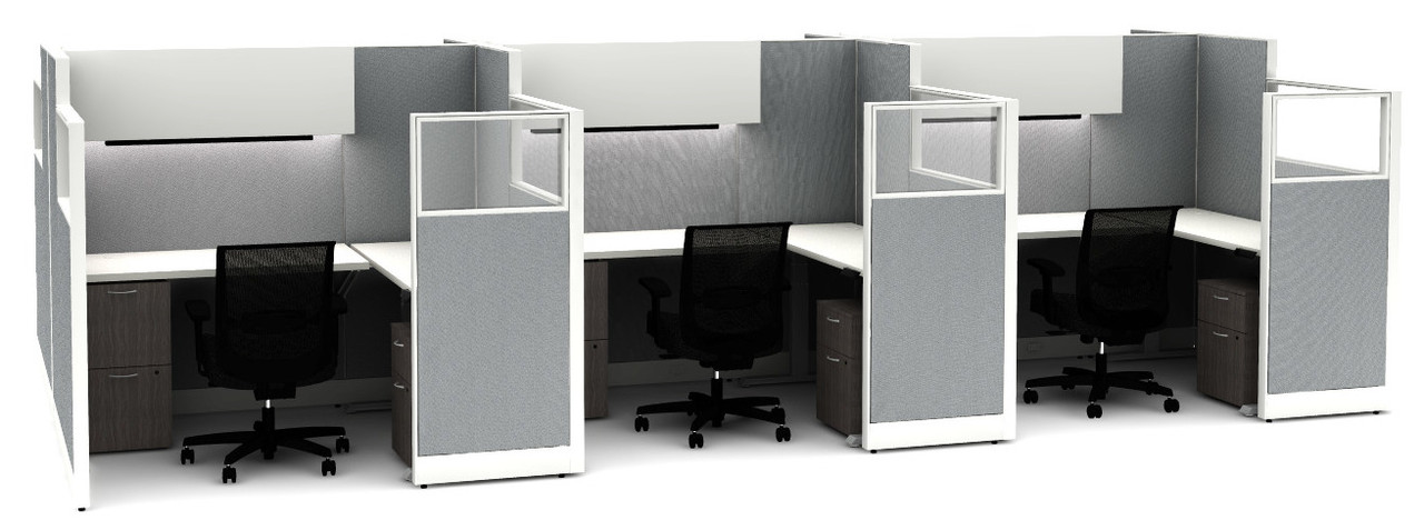 Hon Accelerate Height Adjustable L- Stations with Laminate Storage 6 ...