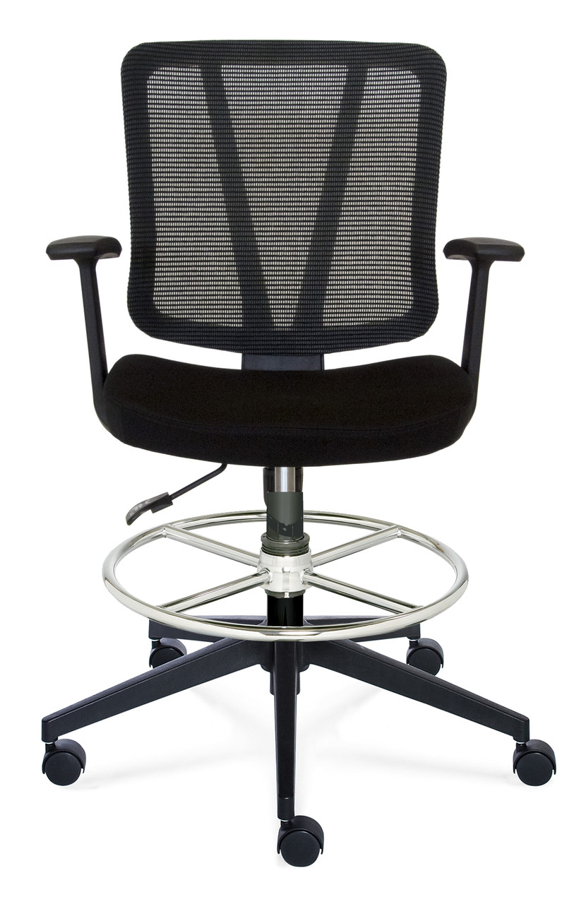 Flip Arm Ergonomic Medium Height Stool - OfficeChairsUSA