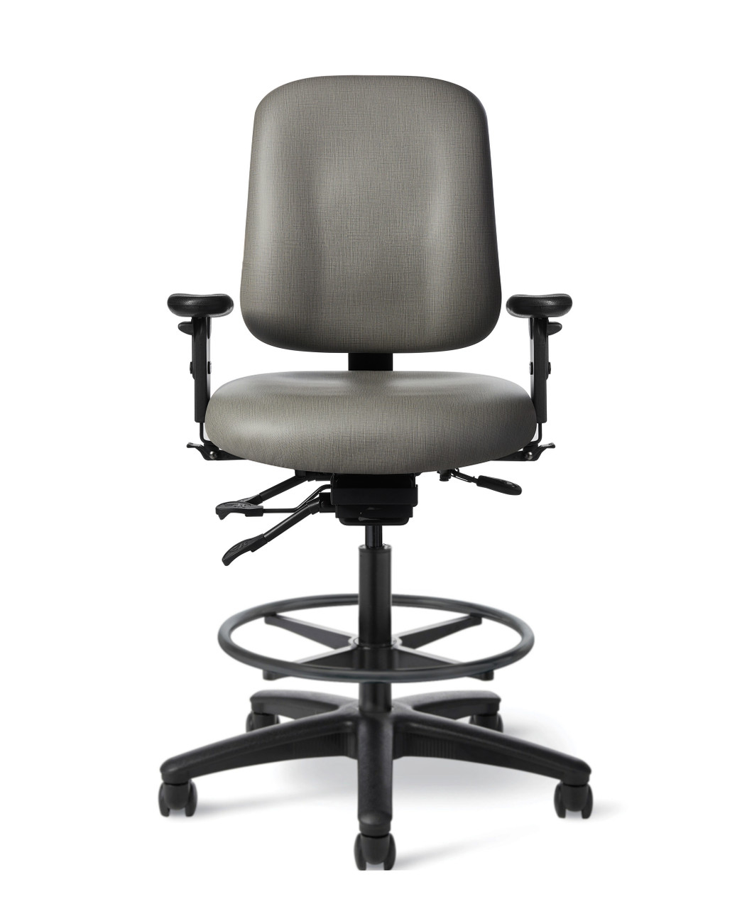 Intensive-Use Heavy-Duty Pneumatic Rolling Stool by OM Seating