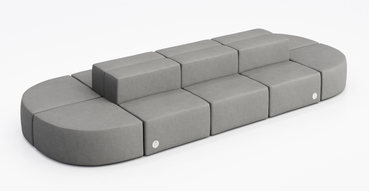 KFI Studios Conversa 10 Person Modular Reception Seating| Officechairsusa