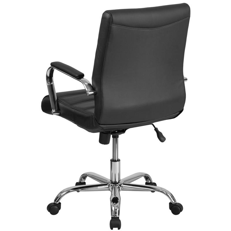 Office Chairs USA Houston Mid Back LeatherSoft Executive with Chrome ...