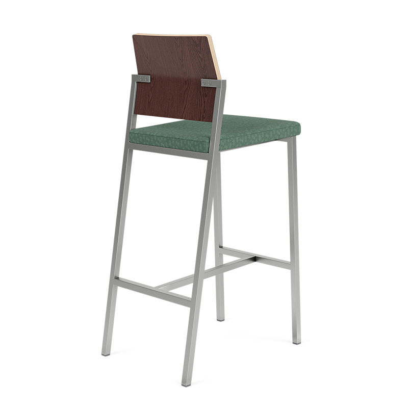 Lesro Avon Guest/Reception Stool with Upholstered Seat and Laminate ...