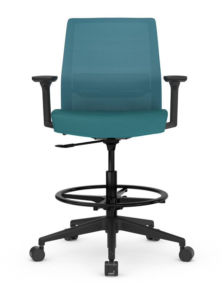 Zilo Black Frame Stool | OfficeChairsUSA
