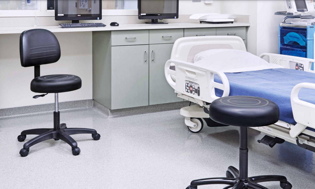 Cramer Fusion Med Tech Round Lab Stool | OfficeChairsUSA